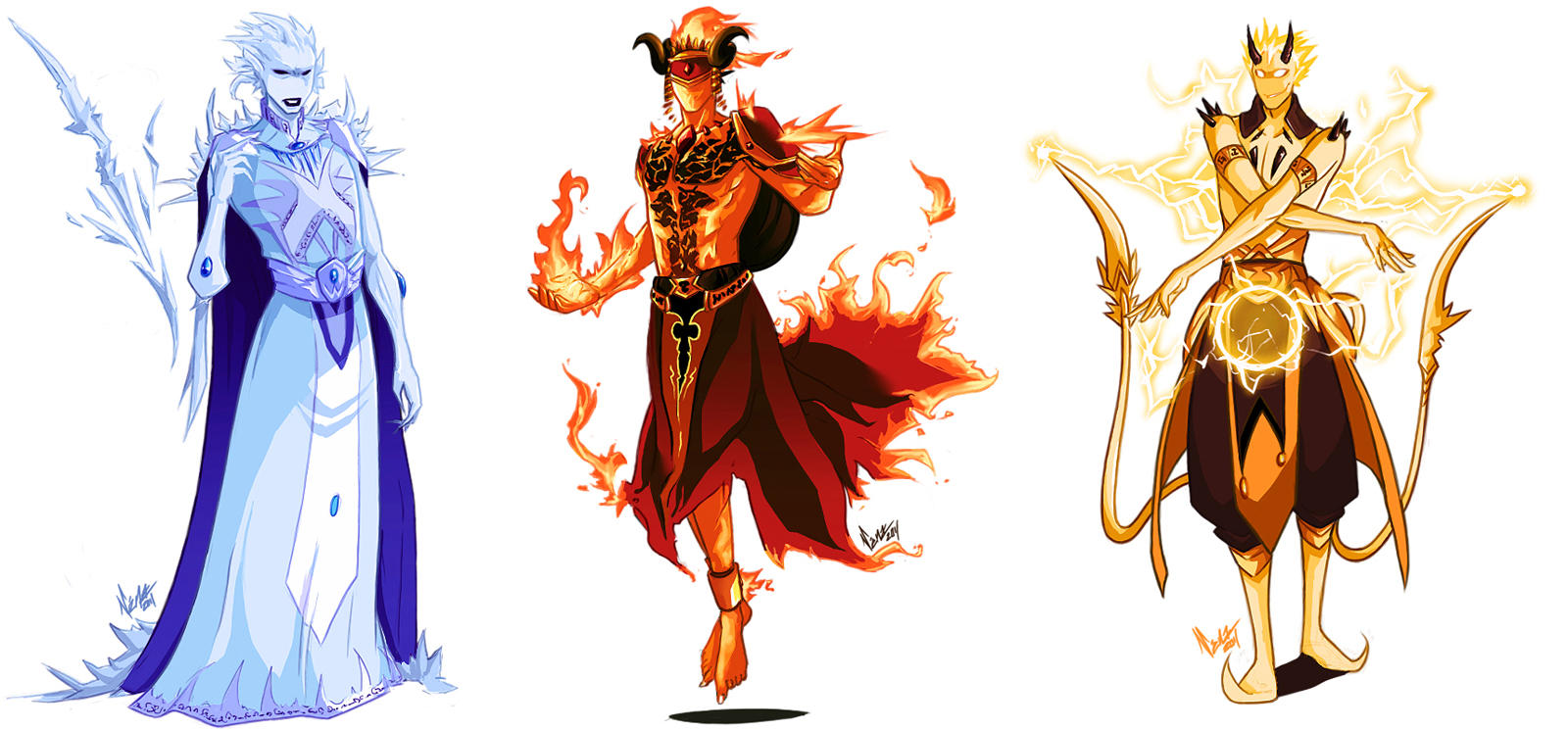 Elemental Mages by VenaMalfoy on DeviantArt