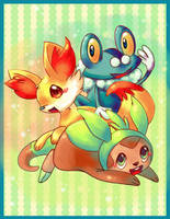 Pokemon water starters by michellescribbles on DeviantArt