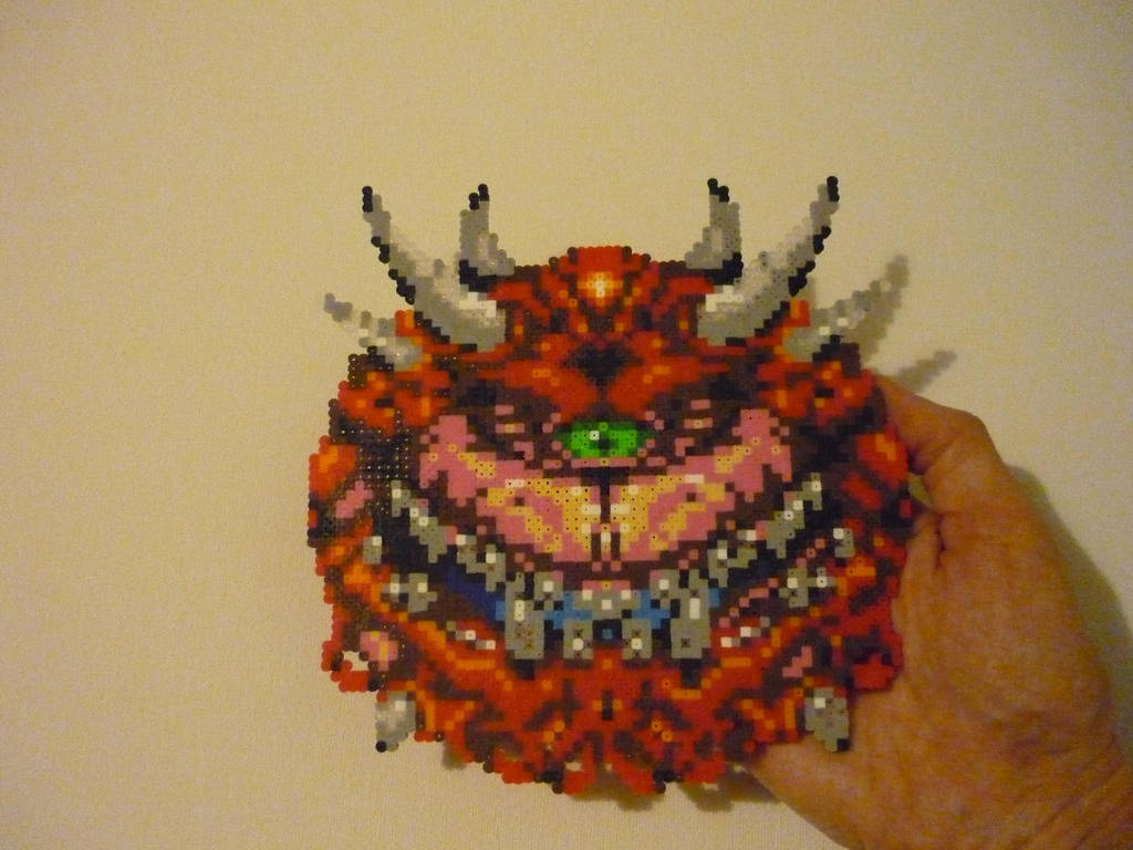 DOOM Cacodemon Mini Perler Bead Sprite by monochrome-GS on DeviantArt