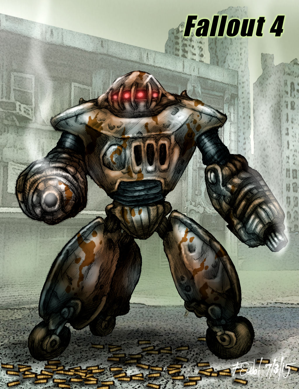 Fallout 4 Sentry Bot by FSudol on DeviantArt