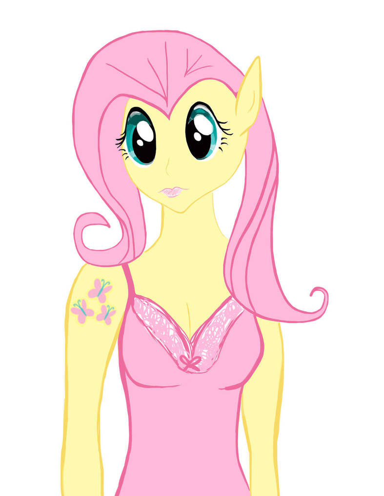 Anthro Fluttershy by OlympicCovenant on DeviantArt