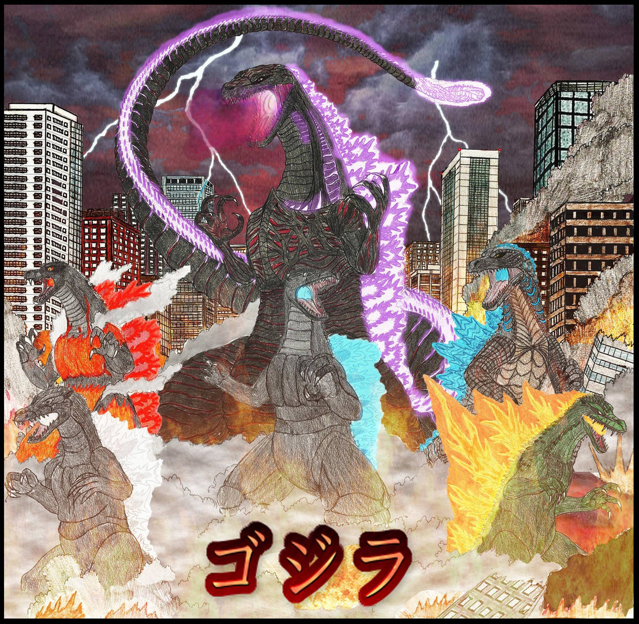 6 Godzilla art version by WoodZilla200 on DeviantArt