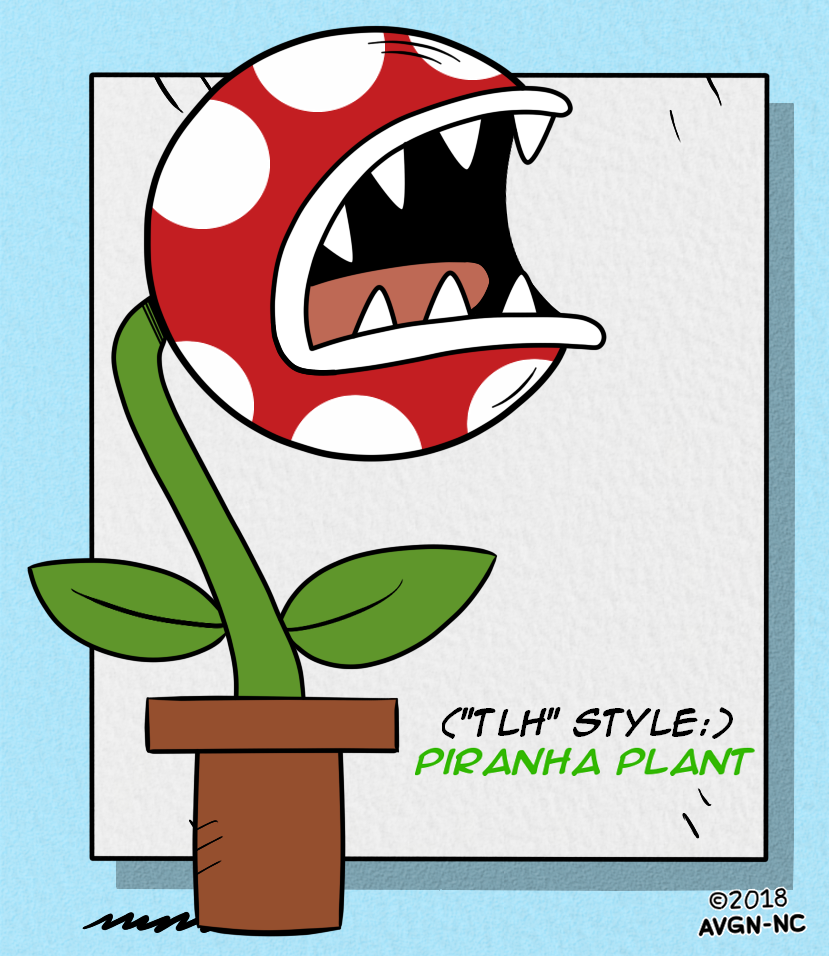 ''LOUD HOUSE'' Style: Piranha Plant (Super Mario) by AVGN ...