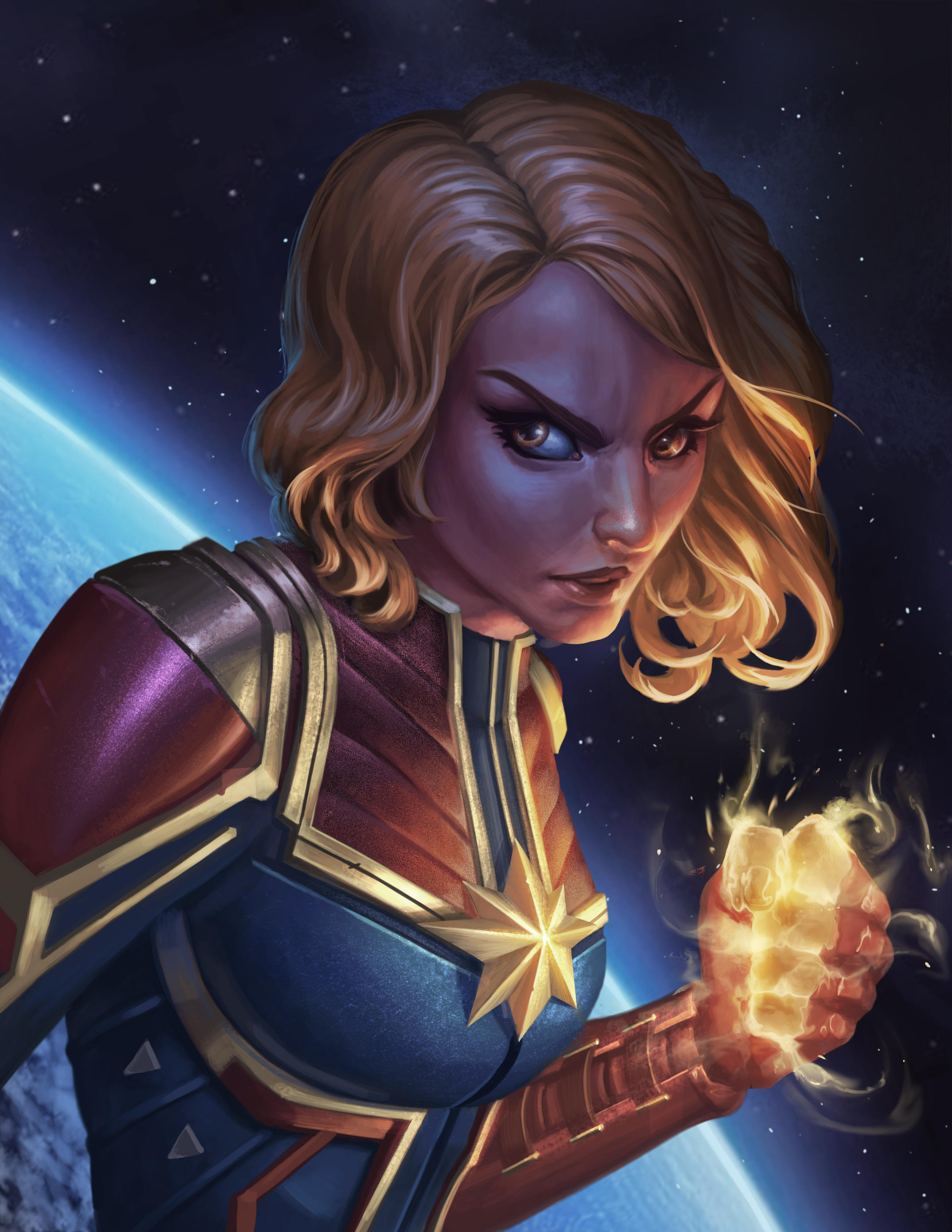 Captain Marvel Fan art by Brian Fajardo : r/ImaginaryMarvel