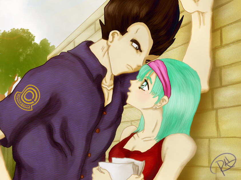 Vegeta and Bulma colored by Sh3ikha on DeviantArt