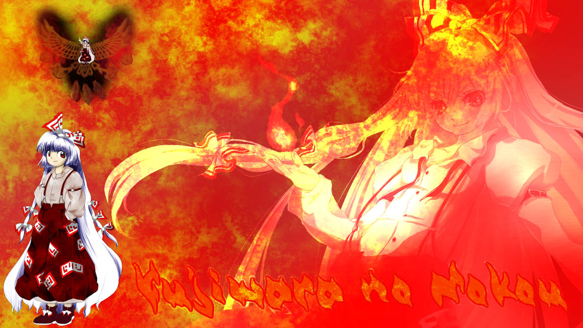 Touhou Project ~ Fujiwara no Mokou Wallpaper by pikazapper on DeviantArt
