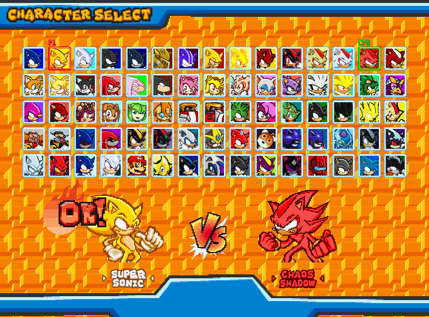 Sonic Clash Char Select Screen by Camunon on DeviantArt