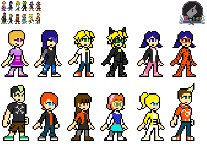 LadyBug Remastered characters In 8 Bits by blonemon on DeviantArt