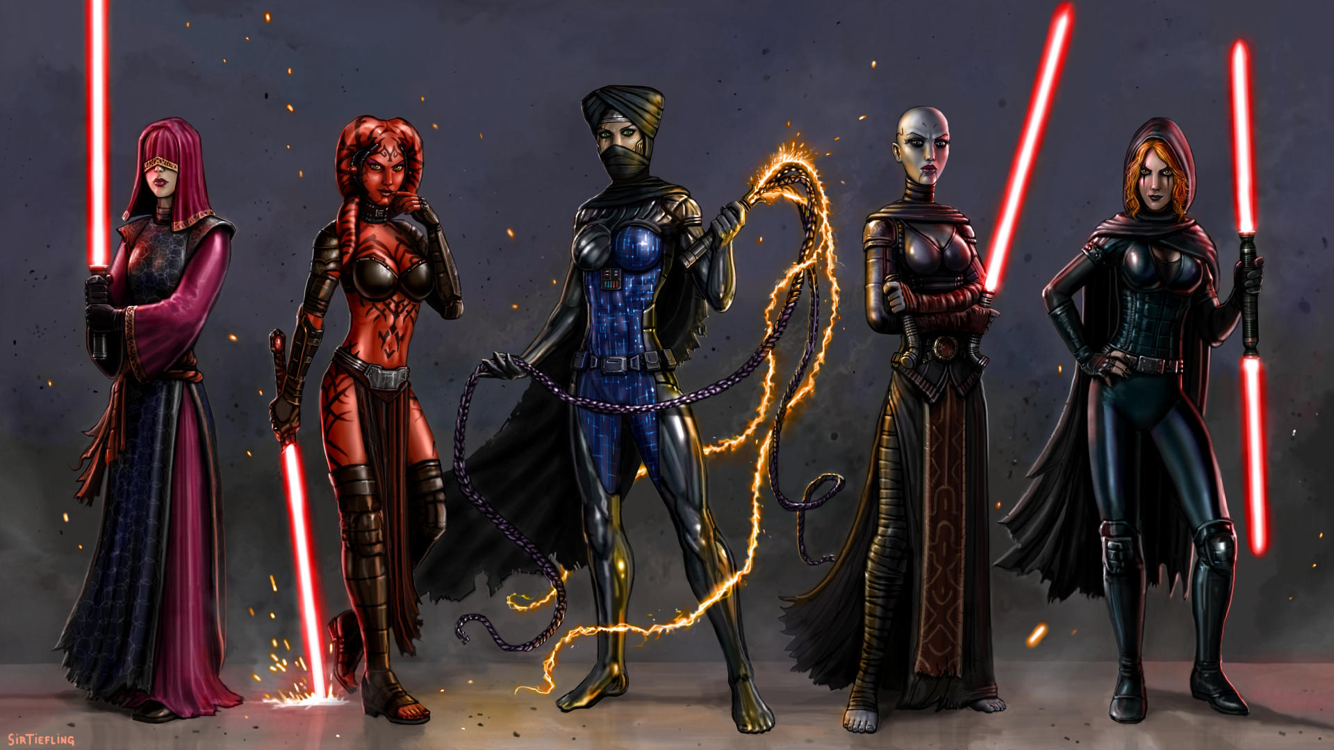 Dark Side Dames by SirTiefling. : r/ImaginaryJedi