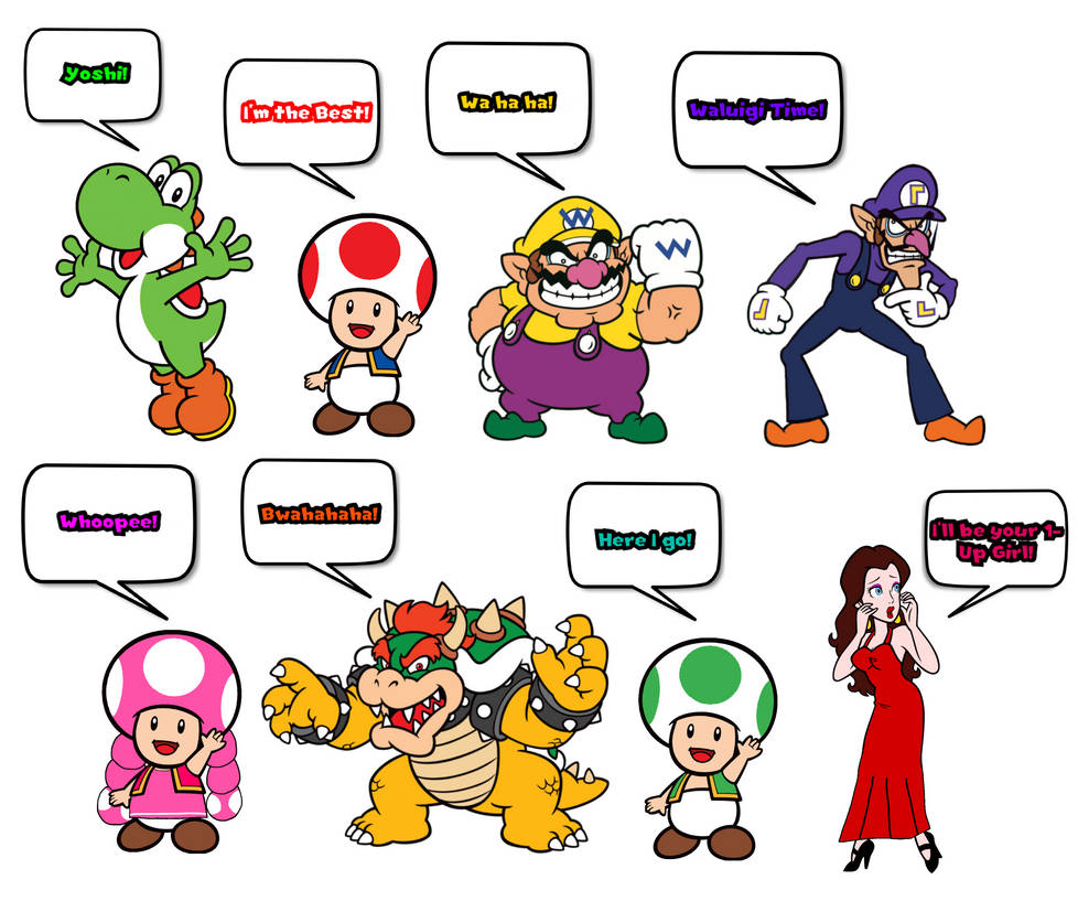 Super Mario: 8 Other Heroes Catchphrases by Joshuat1306 on DeviantArt