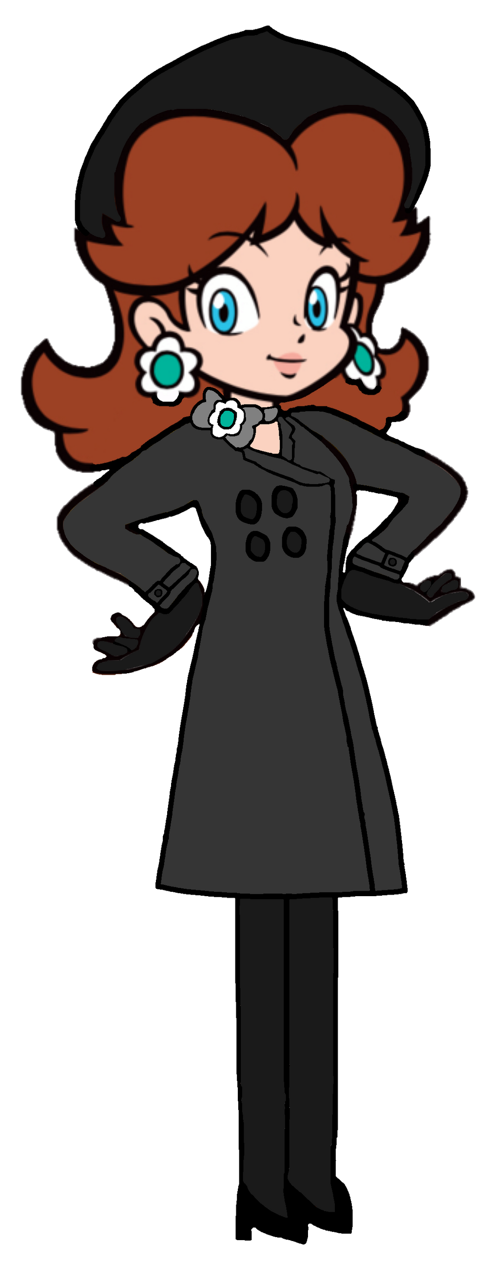 Super Mario: Princess Daisy Pea Coat 2D by Joshuat1306 on DeviantArt