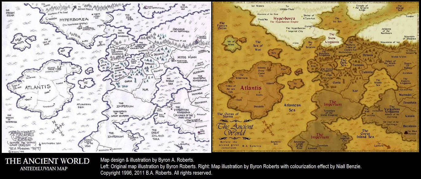 ANCIENT WORLD - Antediluvian Map by Byron-Bal-Sagoth on DeviantArt
