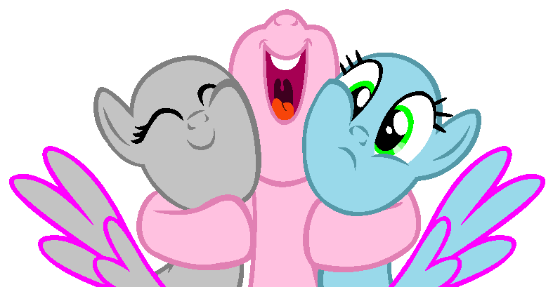 MLP Base: Group hug by Pwn3-adopts on DeviantArt