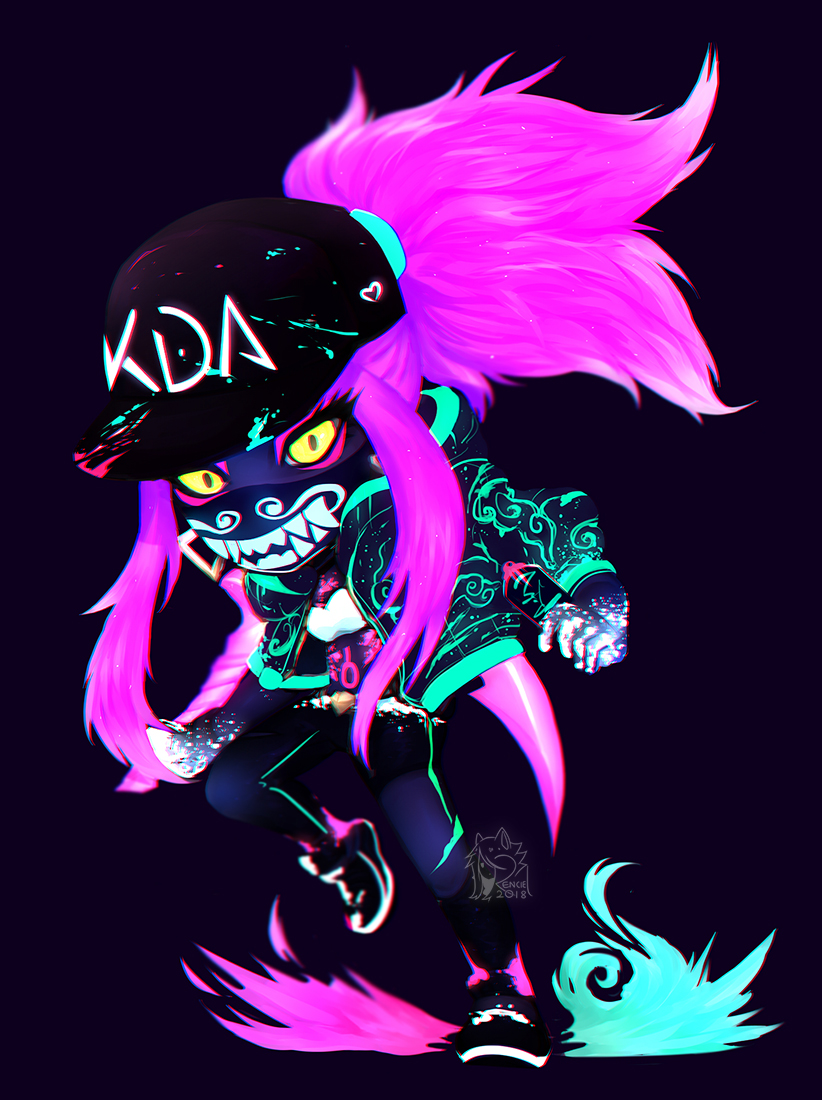 Chibi KDA Akali by Renciel on DeviantArt