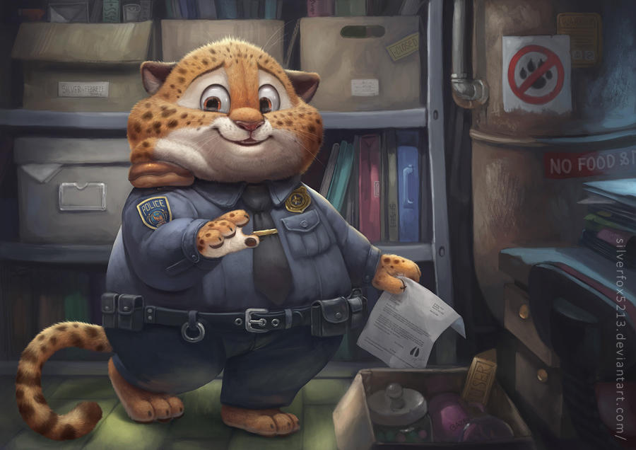 Benjamin Clawhauser by Silverfox5213 on DeviantArt