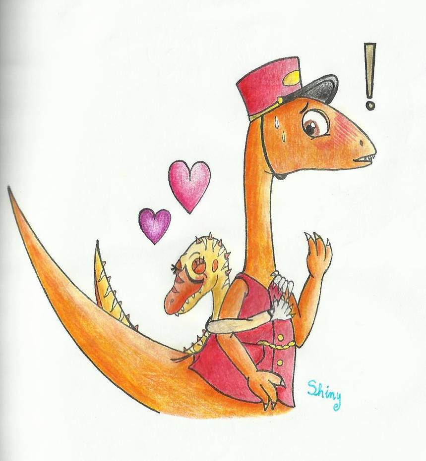 Another dino hug by ShinyPteranodon on DeviantArt