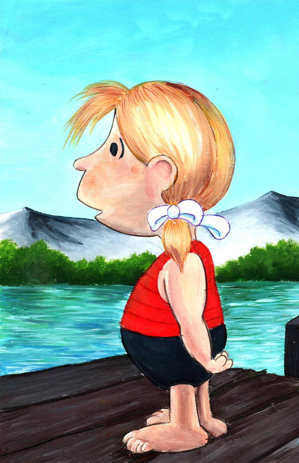 Peppermint Patty is going to teach me to swim... by grim1978 on DeviantArt