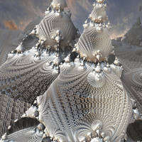 The sparrow-hawk is safe in the fractal tree by marijeberting on DeviantArt