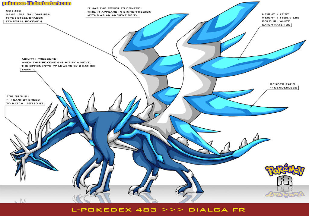 L'Pokedex 483 - Dialga FR by frbrothers86 on DeviantArt