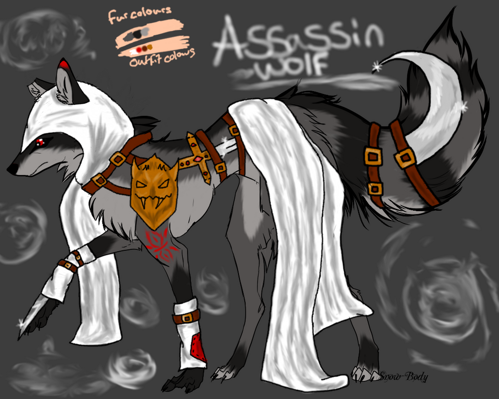 Assassin themed wolf auction (on hold) by ATwistedRumour on DeviantArt