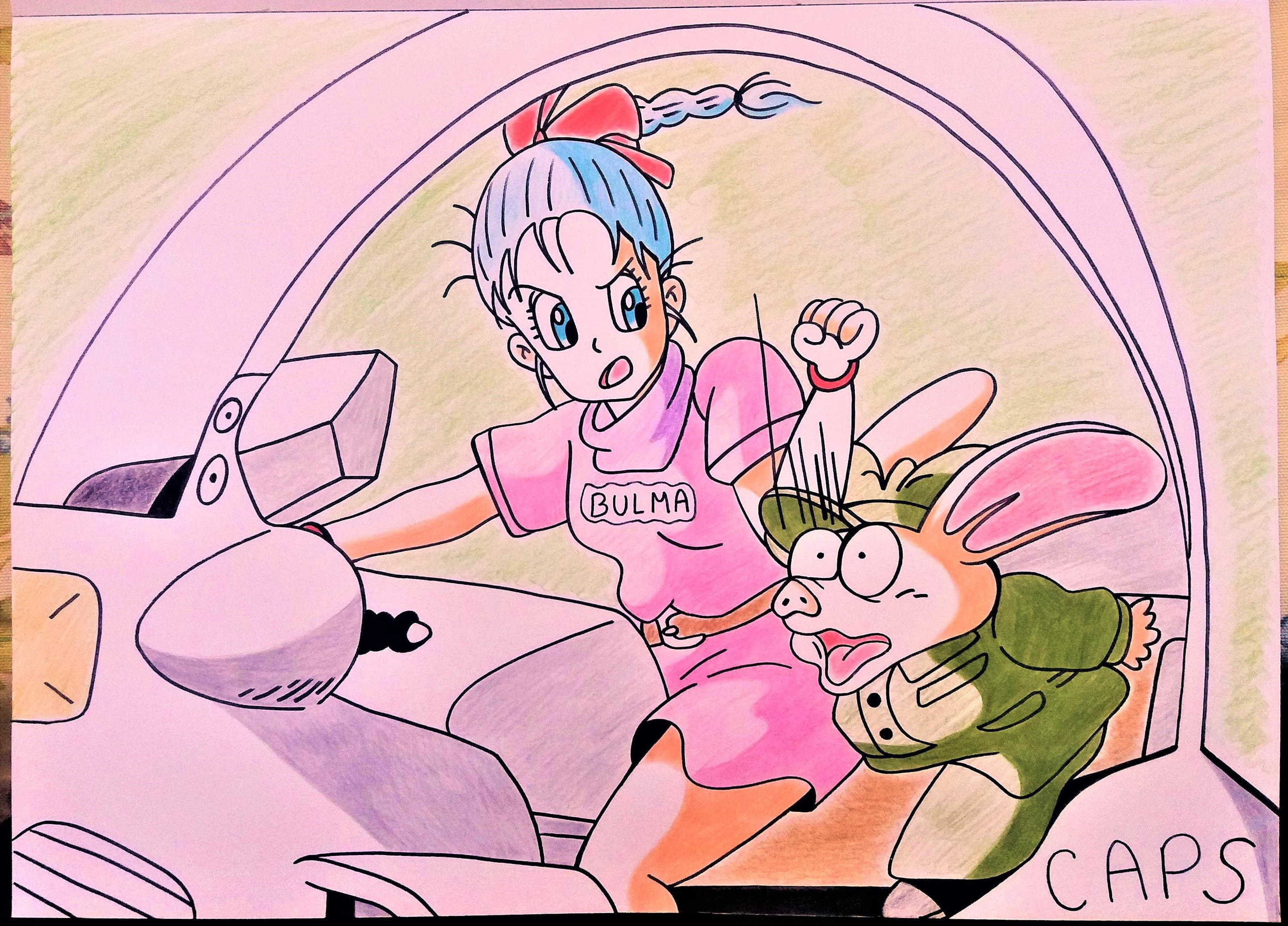 bulma and oolong .... in color by Drawings-forever on DeviantArt