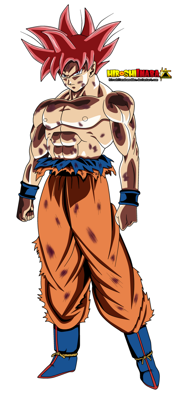 Goku Ultra Instinct Omen with SSG colored Hair. by Thunderstudent on ...
