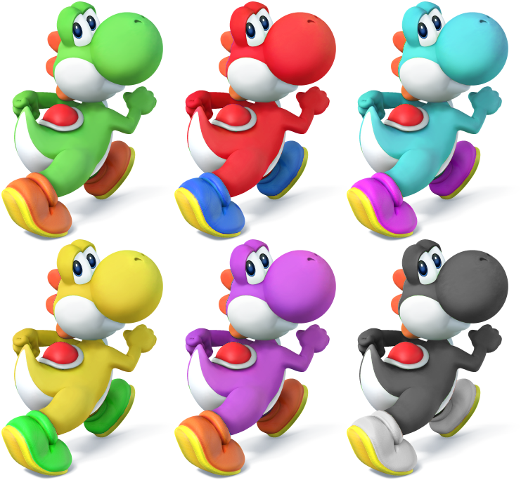 Yoshi SSB4 Recolors by shadowgarion on DeviantArt