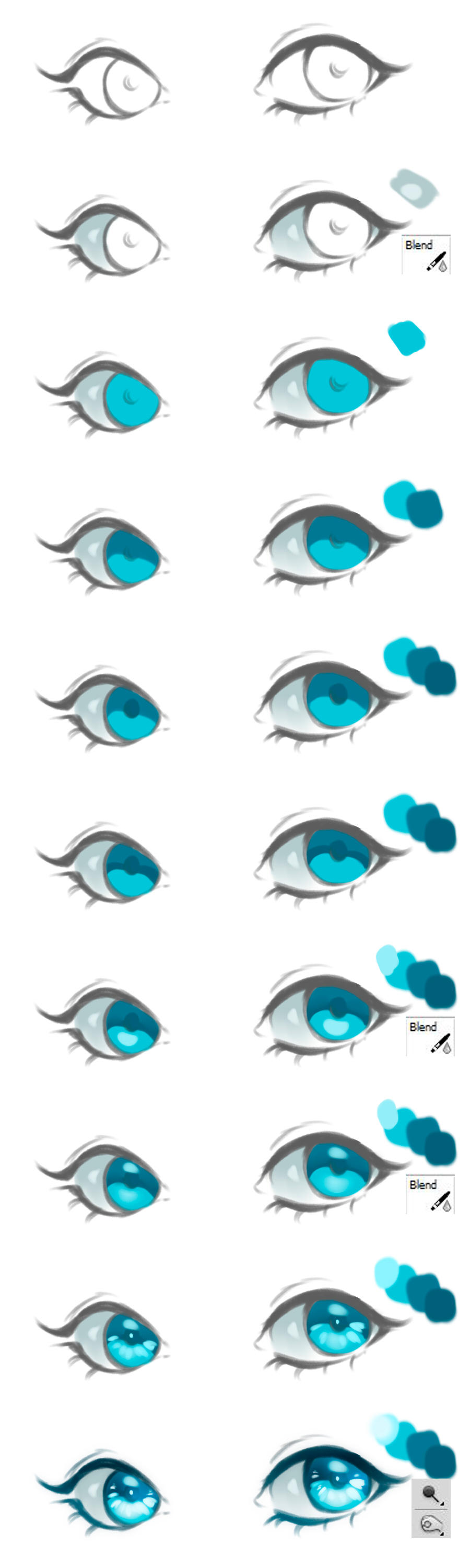 Anime Eyes Coloring Tutorial Vol 2 By HaloBlaBla On DeviantArt