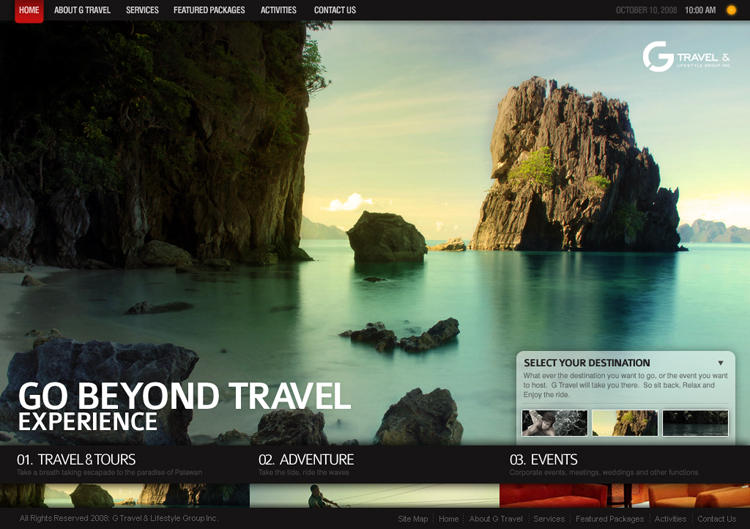G Travel Website 3 by jpdguzman on DeviantArt