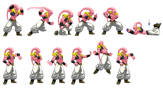 Super Buu (Gotenks absorbed) sprites by barker09 on DeviantArt