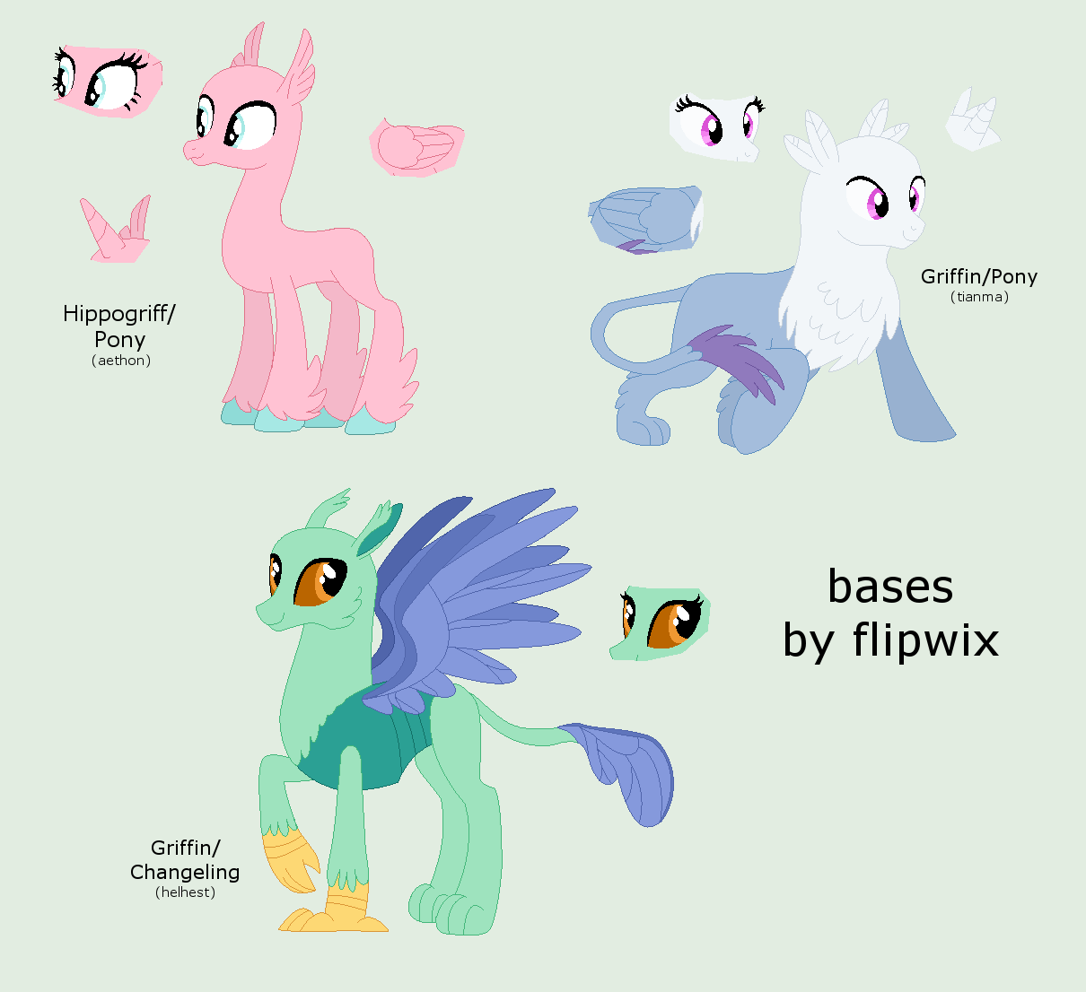 MLP Hybrid Bases - set 1 by flipwix on DeviantArt