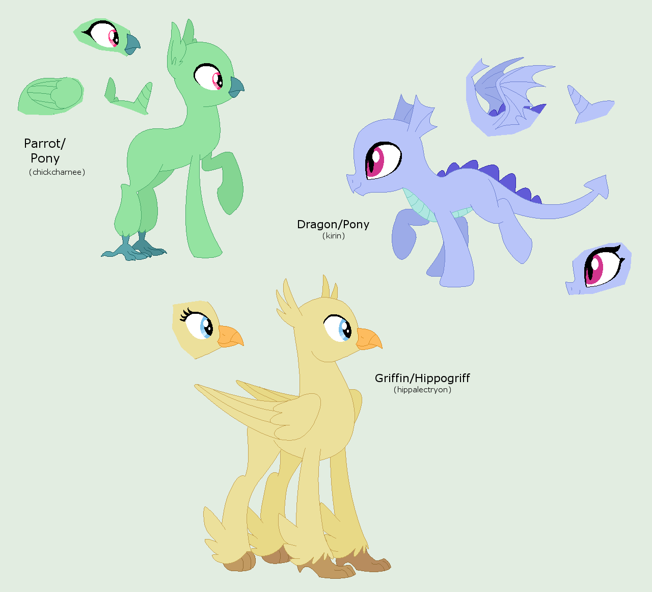 MLP Hybrid Bases - set 2 by flipwix on DeviantArt