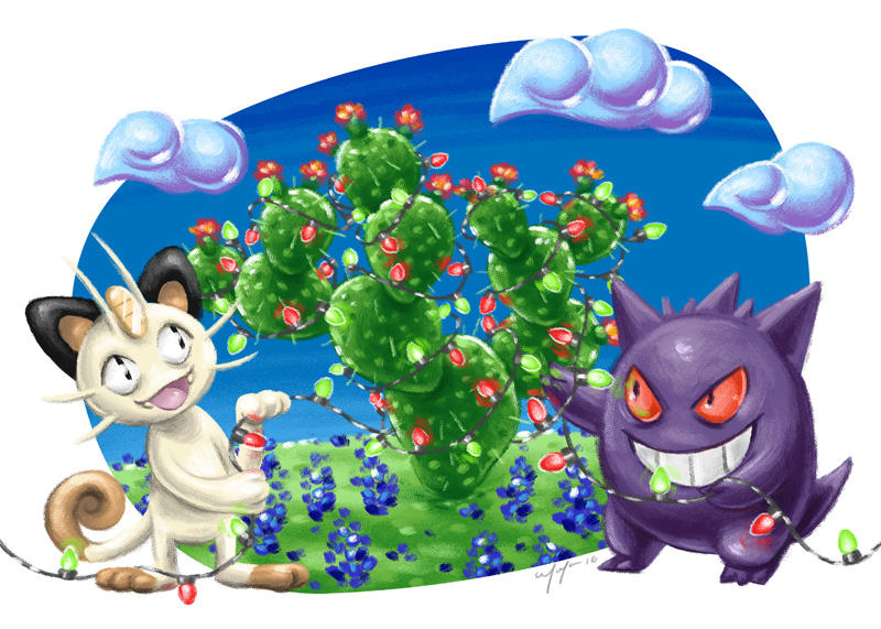 Pokemon Holidays in Texas by vervex on DeviantArt