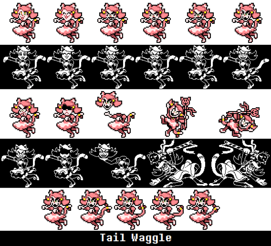 Deltarune - Mad Mew Mew - Sprite Sheet by hfbn2 on DeviantArt