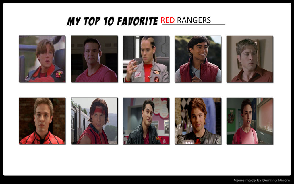 My Top 10 Favourite Red Rangers by TheTrainMrMenPonyFan on DeviantArt