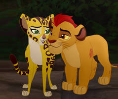 Kion and Fuli and unexpected kiss by YoungLadyArt on DeviantArt