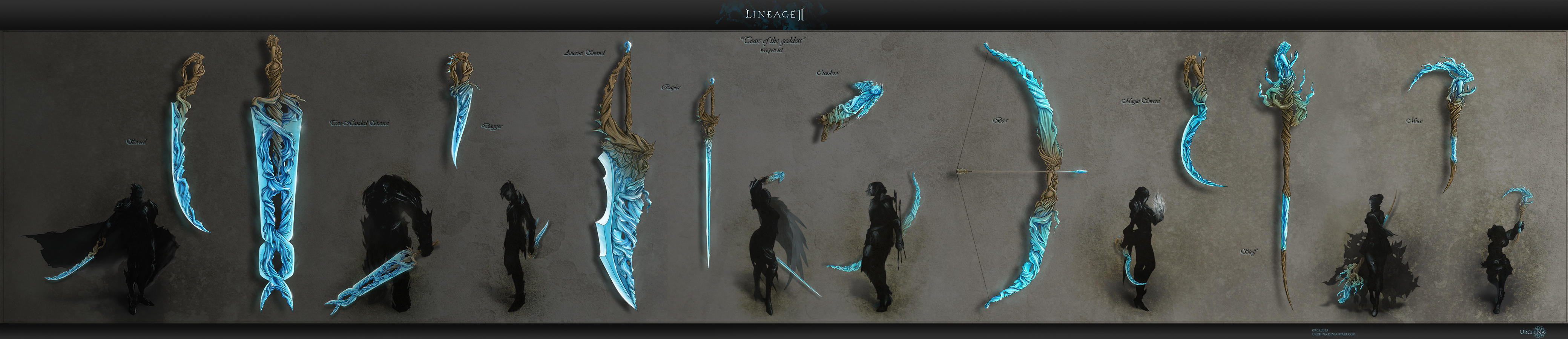 Weapon set Lineage 2 Tears of the goddess by Urchina on DeviantArt