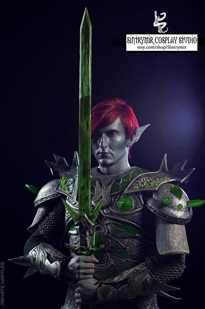 Dunmer in a Glass Armor by MightyRaccoon on DeviantArt