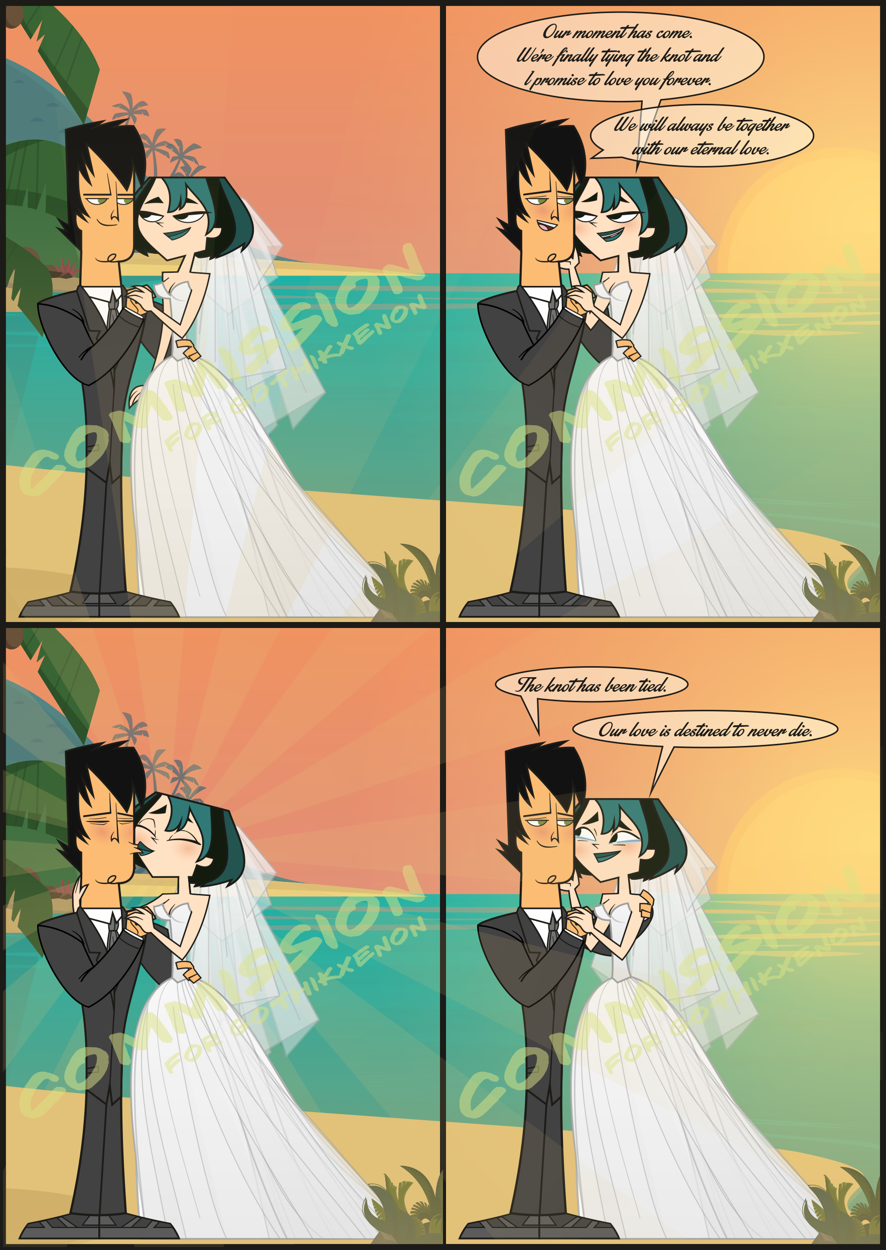 Gwen x Trent Wedding Comic commission by qMargot on DeviantArt