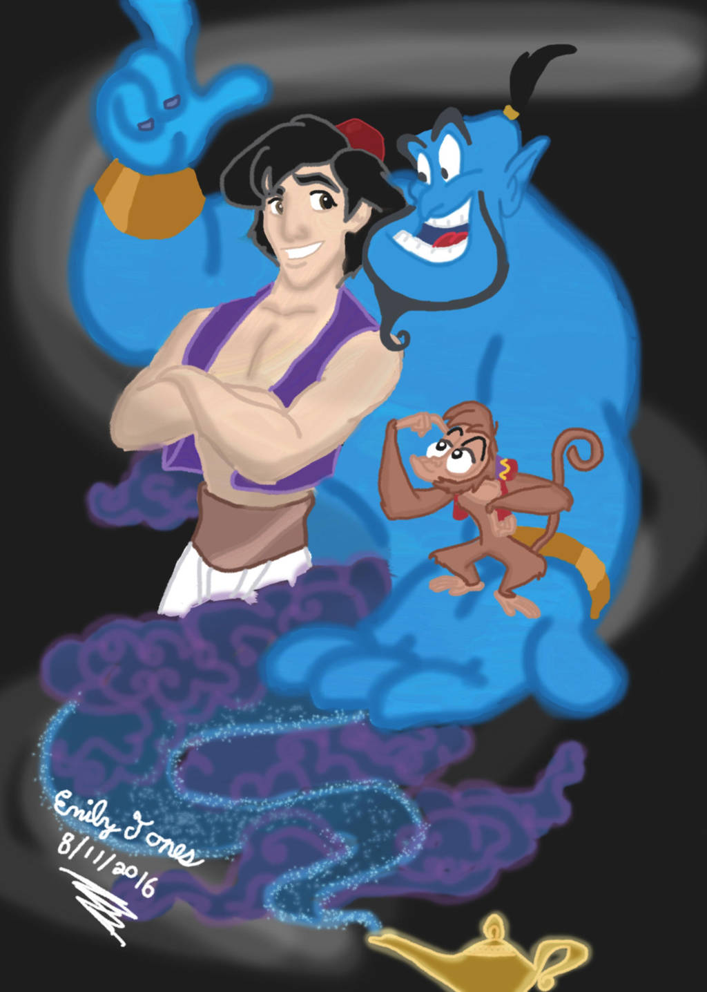 Aladdin Genie Abu by StarReSky on DeviantArt