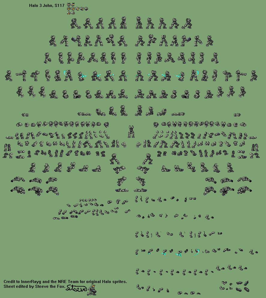 Halo 3 Master Chief Sprite Sheet by Steeve-the-Fox on DeviantArt