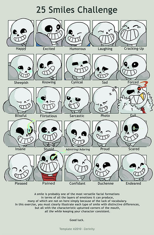 25 Smiles Challenge - Sans by Khrysteen on DeviantArt
