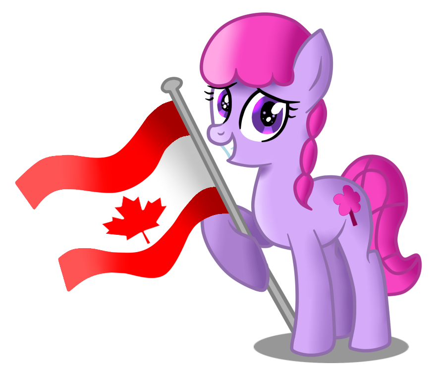 Pony holds the flag (Bases) by CherylBlackBerryChan on DeviantArt