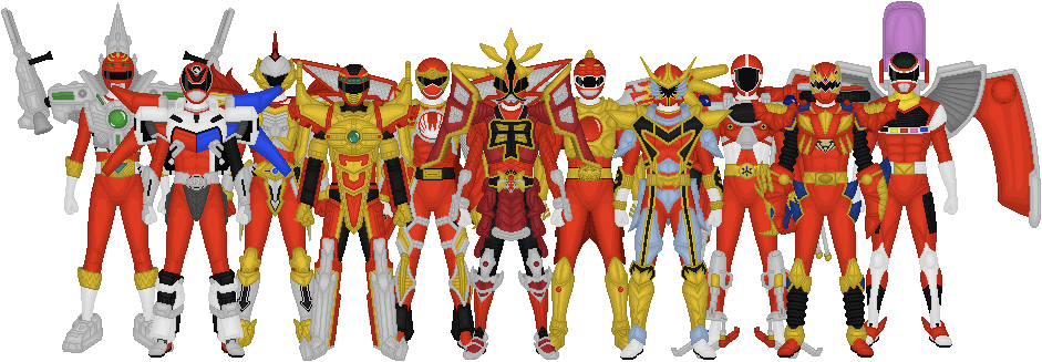 All Red Ranger Battlizers by Taiko554 on DeviantArt