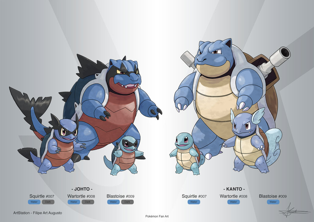 Pokemon Fanart Swb Original Vs Johto Forms By F B S Augusto On Deviantart