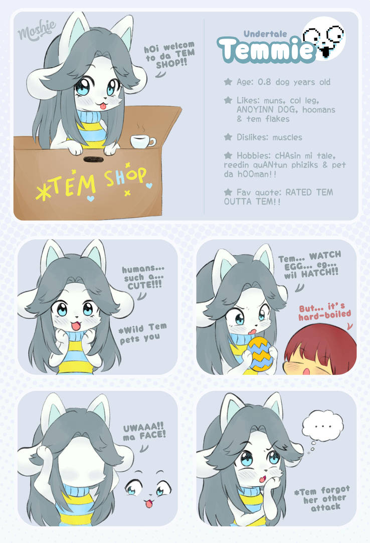Temmie reference sheet by iMoshie on DeviantArt